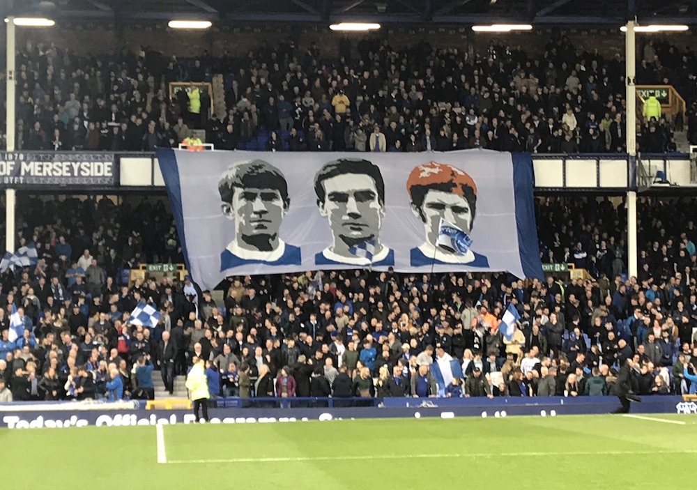 Huge Everton banner unveiled at Goodison to mark Black History Month ...